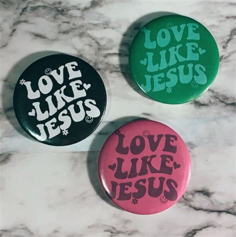 Love Like Jesus Button Pin Custom Jesus Button Pin Button Pin