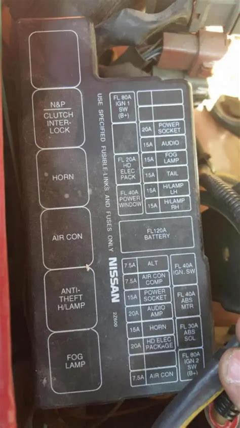 2019 Nissan Frontier 2WD Fuse Box Diagrams