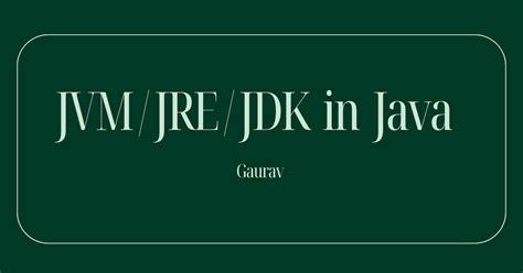 understanding jvm jre jdk in java
