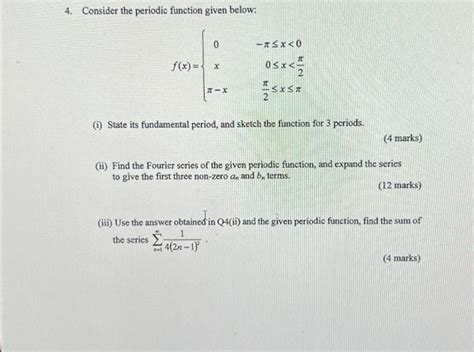 solved 4 consider the periodic function given below