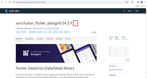 datagrid widget in flutterflow syncfusion