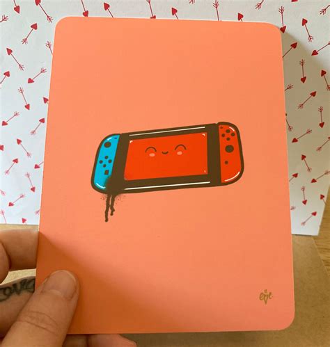 Kawaii Nintendo Switch Art Print Kawaii Illustration Cute Etsy