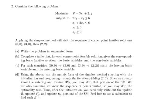 solved 2 consider the following problem maximize subject