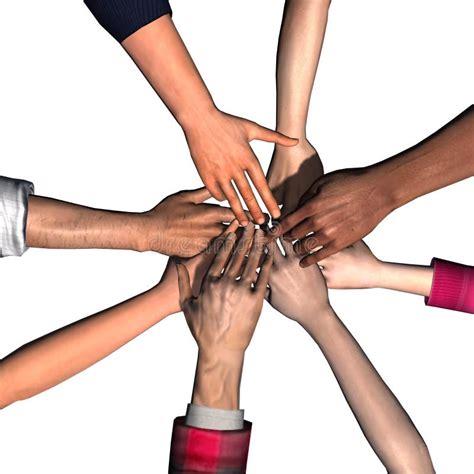Unity Team Building Symbol Of People Hands Holding Each Other Stock