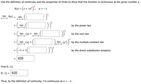 Solved Use The Definition Of Continuity And The Properties Chegg