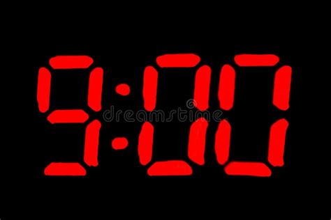 Digital Clock Stock Image Image Of Neon Seven Hour 34974491