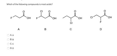 Solved Rank The Following Compounds From Most Acidic Ran