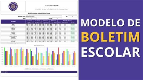 The Spanish Version Of Modelo De Boletim Escolar Is Shown In This Image