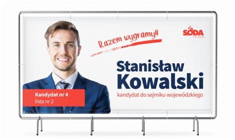 Baner Wyborczy Gotowy Do Powieszenia Drukarnia SODA Druk