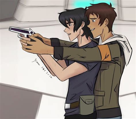 Lance Teaching Keith To Shoot By Jenni41 Klance Voltron Voltron Klance