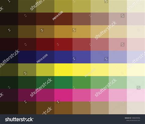 Color Palette Color Shade Chart Vector Stock Vector Royalty Free