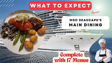 MSC Seascape Cruise Main Dining Food With Menus Please Subscribe And
