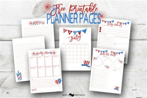 Free Printable July Planner Pages Simply Love Printables