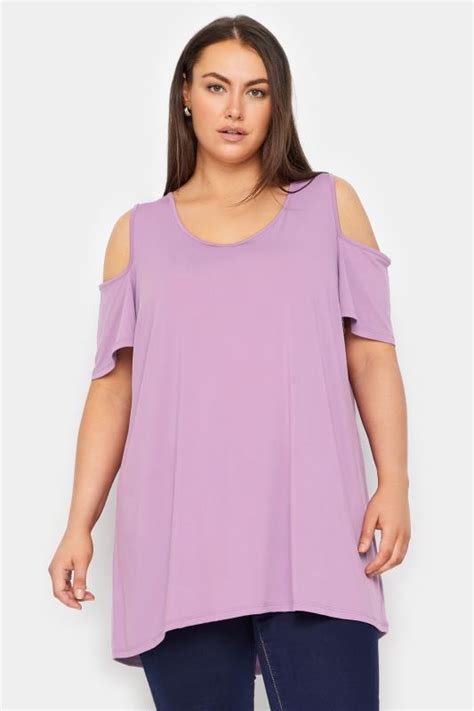 Evans Purple Textured Tunic Top Evans