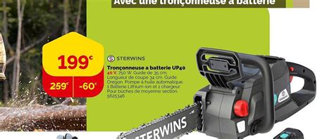 Offre Tronçonneuse à Batterie Bg Expert 40v chez Bricomarche