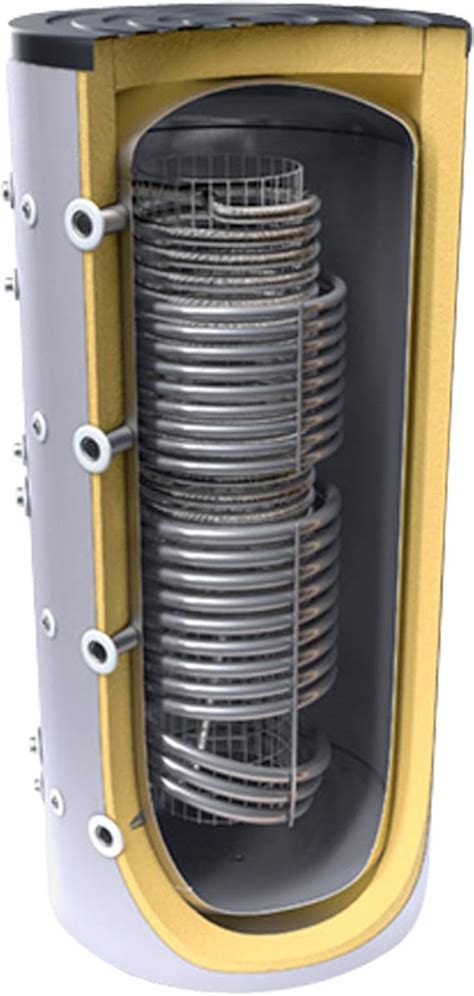 Hygienespeicher Boiler mit Edelstahlwellrohr 2 zusätzlichen