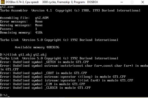 Assembly Turbo C Tools Produce No DOS Extensions In The DPMI