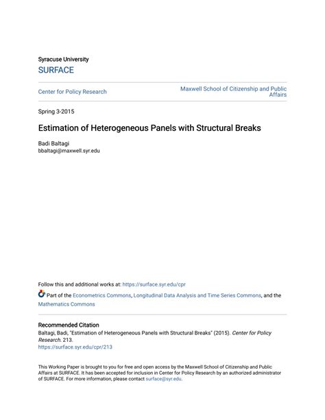 pdf estimation of heterogeneous panels with structural breaks