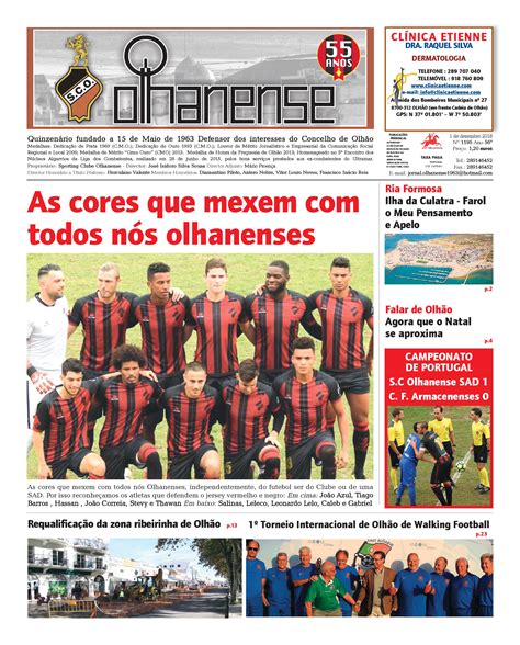 CAPA DO JORNAL DO CLUBE 1 DE DEZEMBRO Olhanense Net