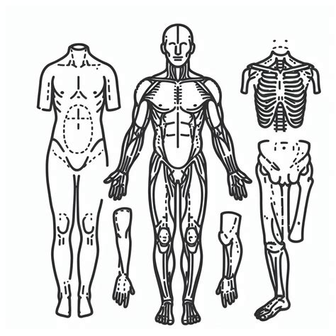 Desenho Do Corpo Humano Para Colorir BRAINCP