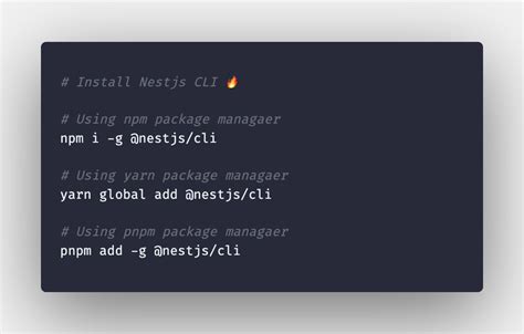 how to install nestjs cli melvin george
