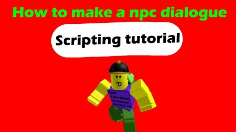 ROBLOX Studio How To Make A WORKING Npc Dialogue YouTube