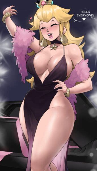 Princess Peach Wearing An Ultra Revealing Dress At The Movie Premiere