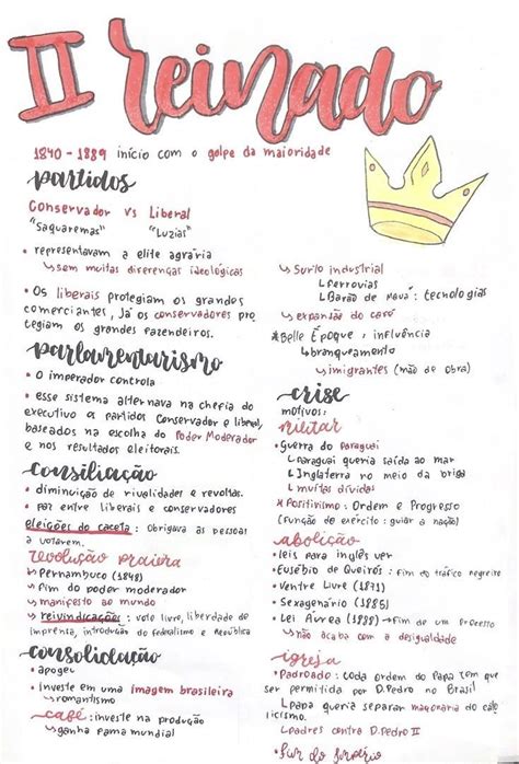 Segundo Reinado Resumo história do brasil Resumos de história