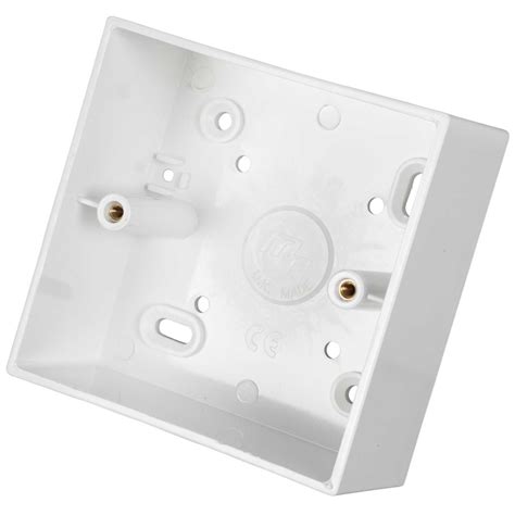 Marshall Tufflex 1 Gang 44mm PVC Surface Pattress Box Square Corners