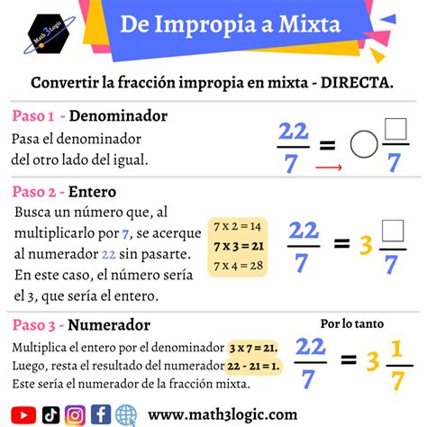 De Fracciones Impropias A Mixtas Math3logic