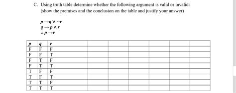 solved using truth table determine whether the following
