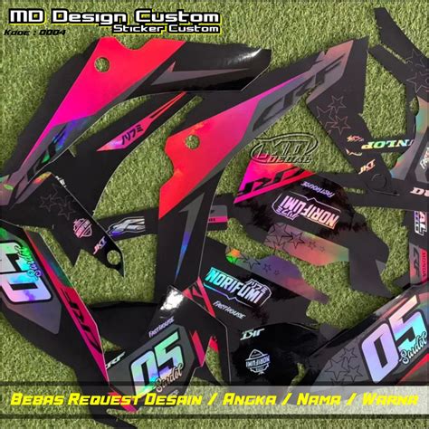 Jual 0004 Sticker Decal CRF 150 L Full Hologram Pelangu Terbaru