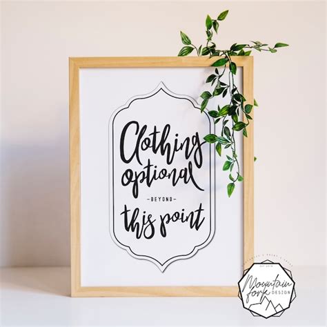 No Clothing Beyond This Point Sign Etsy