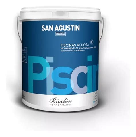 Pintura Para Piletas Acuosa San Agustin Celeste Lts Mercadolibre