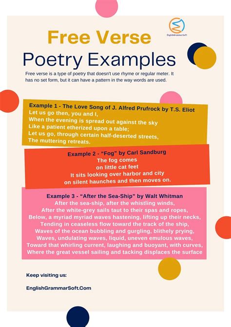Free Verse Poem 6th Grade