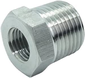 CDQBWKJGFJ 3 Pcs Stainless Steel Reducer Hex Bushing 1 2 Male NPT To