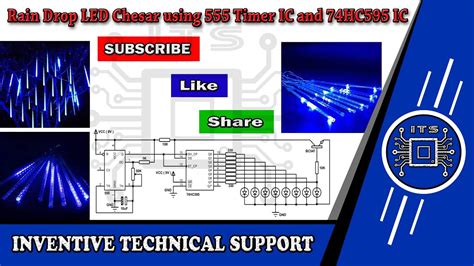 Rain Drop Led Chaser Circuit Using Timer And Hc Ic By