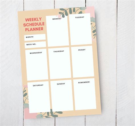 Weekly Planner Printable Minimalist Weekly Planner Aesthetic Etsy