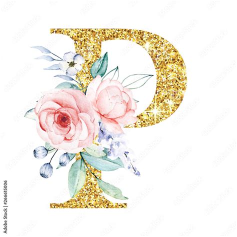 The Letter P In Glitter