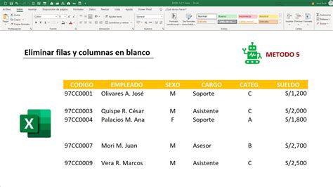 Como Eliminar Filas En Blanco En Excel Eliminar Filas En Blanco
