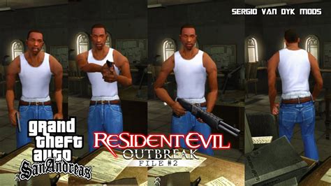 Resident Evil Outbreak File 2 PS2 GTA SA Carl Johnson CJ Mod