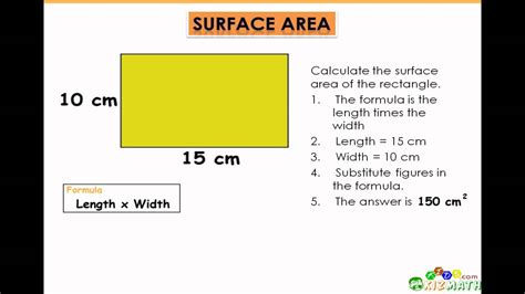 Surface Area Formula 7th Grade