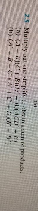 solved b 2 5 multiply out and simplify to obtain a sum of
