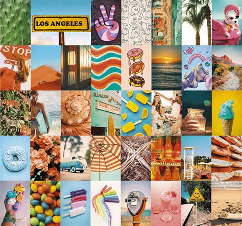 Wall Collage Kit Aesthetic Vsco Wall Collage Kit Beach Etsy