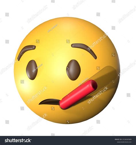 3d Sick Emoticons That Look Cute Stock Illustration 2136367689