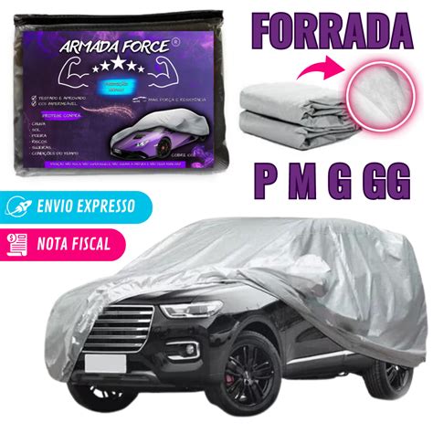 Capa Cobrir Carro Forrada Armada Force 100 Impermeável Protege Sol