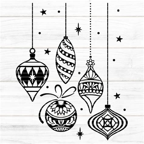 Christmas Balls Cutting File SVG DXF FCM