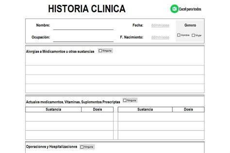 Formato De Historia Clinica Historial Medico Clinica Themelower