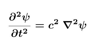 ψ is the height of the drum head depending on time and place