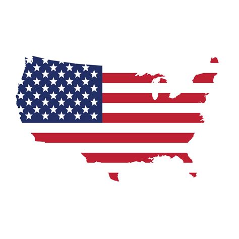 Bandera De Mapa De Estados Unidos Png